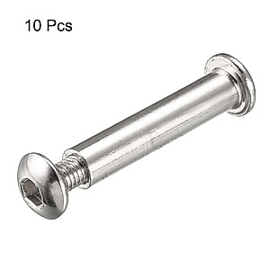 uxcell M5 x 10mm Carbon Steel Rivet Hex Socket Head Insert Nut 10PCS
