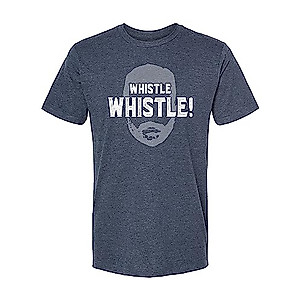 XX-Large Navy Blue Mens Whistle Funny Soccer Coach Deluxe Soft T-Shirt