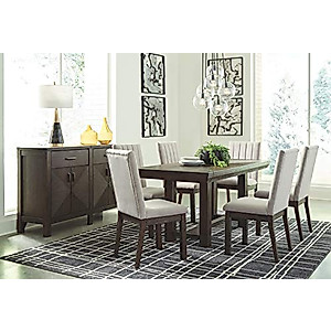 Signature Design by Ashley Dellbeck Casual Rectangular Dining Extension Table, Seats up to 8, Dark Brown