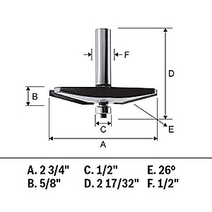 Bosch 85637MC 2-3/4 in. x 5/8 in. Carbide-Tipped Traditional Raised Panel Router Bit