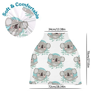 Nursing Cover Breastfeeding Scarf, Cute Koala Car Seat Covers for Babies Infant, Stroller Cover, Carseat Canopy for Boys Girls
