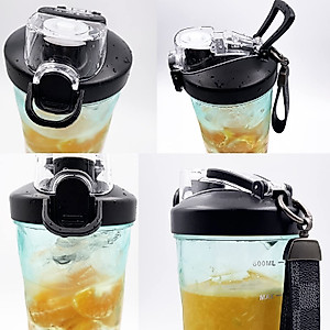 FOISONLEE Personal Blender, Portable mini blender,Electric Mini Juicer, Fresh Juice Bottle,600ML 20oz Large Capacity Smoothie Blending Cup.（Black)