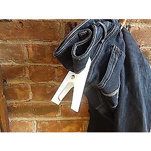 NAHANCO Giant Fitting Clip for Alterations, White Plastic - 50/Carton, Extra Large