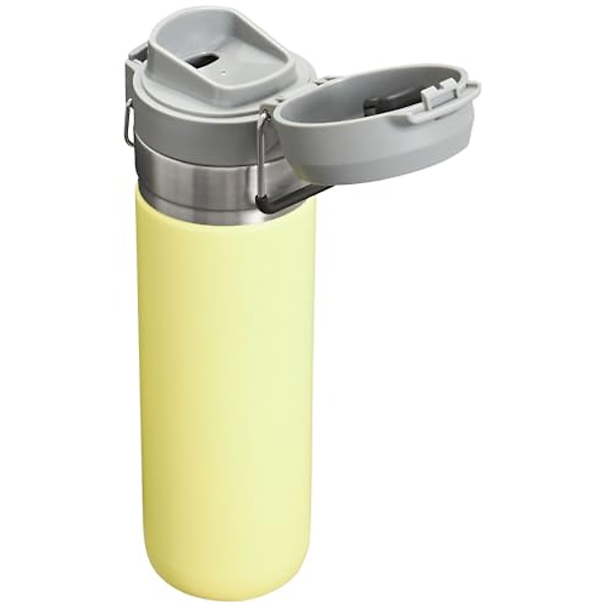 Stanley Quick Flip GO Water Bottle 24 oz | Push Button Lid | Leakproof and Packable for Travel and Sports | Insulated Stainless Steel | BPA-Free | Pomelo