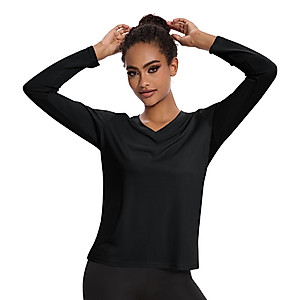 4-7 Pack Long Sleeve Shirts for Women,Moisture Wicking Shirts Long Sleeve Workout Tops for Women V Neck Hiking T-Shirts