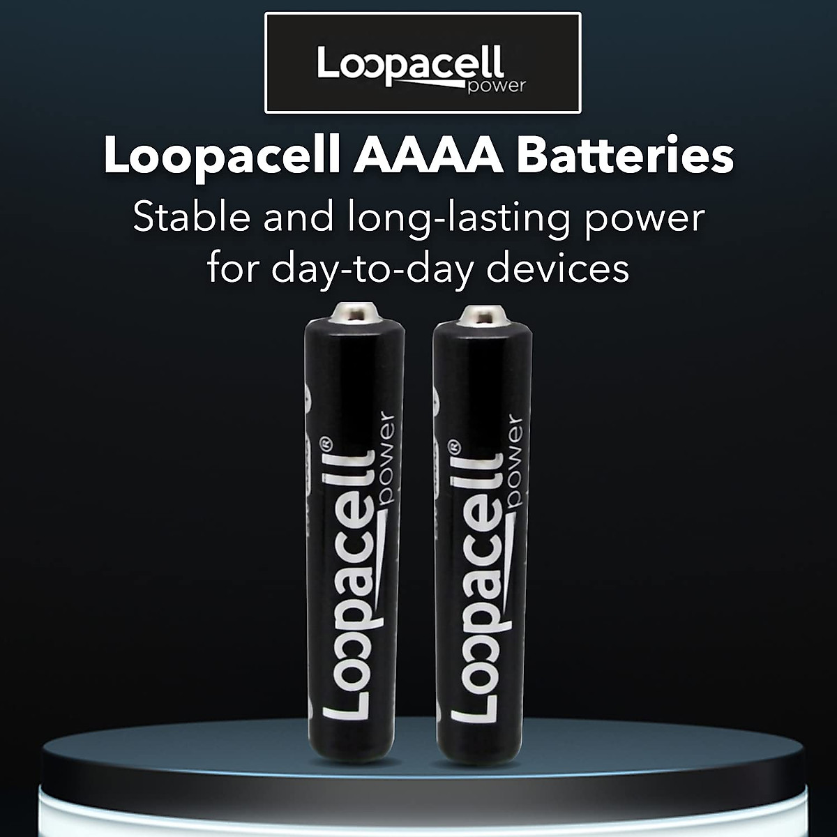 LOOPACELL AAAA Batteries, 1.5V Alkaline AAAA Battery (2 Pack)