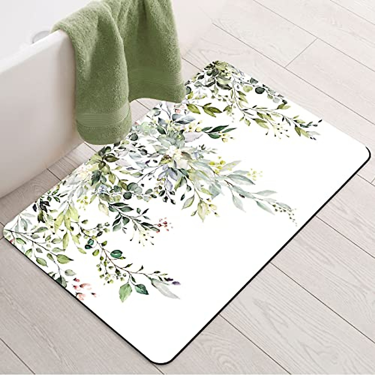vacationBritimes Bath Mat for Bathroom, Bathroom Mats Rugs No Silp Red Gray Stripes Washable Cover Floor Rug Carpets Floor Mat Bathroom Decorations for Kitchen Bedroom Indoor 32x20In