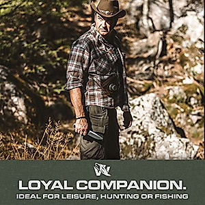 ODENWOLF HUNTER - Hunting Knife with Sheath - Strong Stick Tang Fixed Blade Knife - Made of 420 Steel - Tactical Hunting Knives with Hard Sheath with Non-Slip TPE-Handle