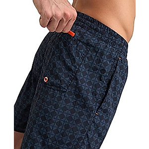 Arena Men's Standard 50th Anniversary Beach Boxer, Black Multi-Black-White, Large