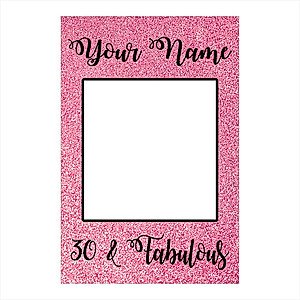 BannerBuzz Custom Forty & Fabulous Photo Frame, Photo Booth Frame, can use it as Props For Decorations, Looks Attractive, Selfie Photo Frame (36"x48", Design 05)