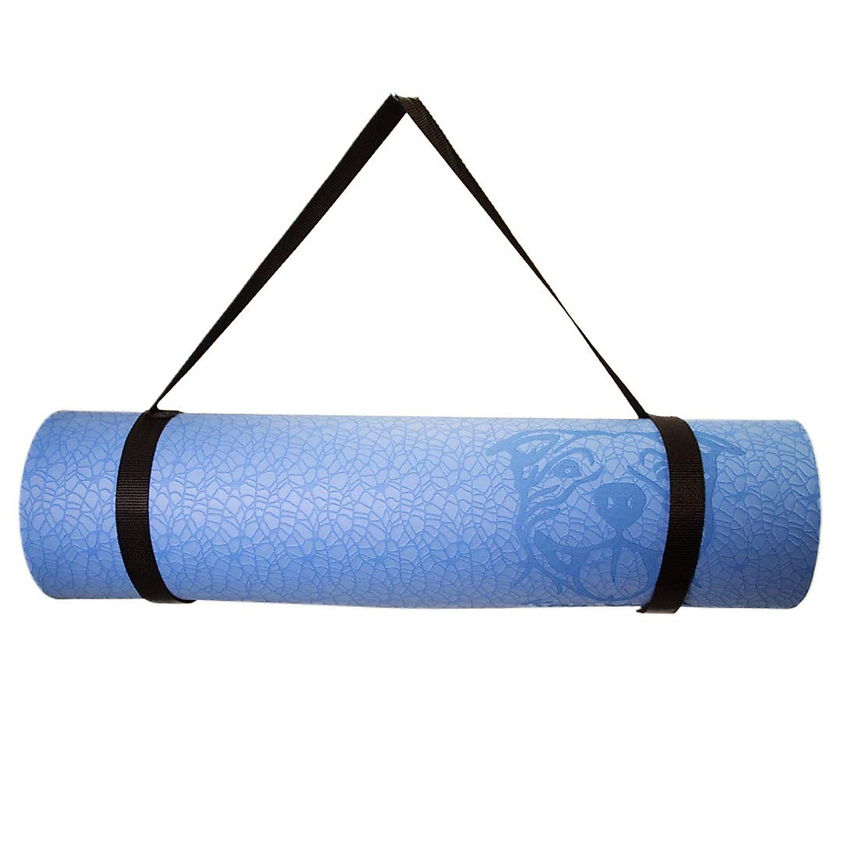 Koa Yoga Carry All Kit-Blue, Prewrapped for Christmas, Eco-Friendly, High Density Padding & Textured Mat with All Accessories. Donation to Charity with Purchase