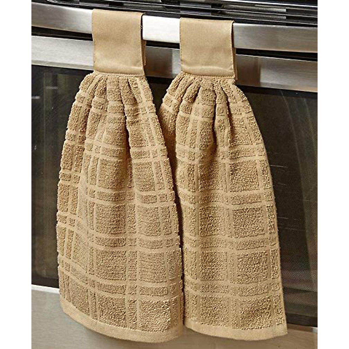 The Lakeside Collection Set of 2 Kitchen Towels - Sand