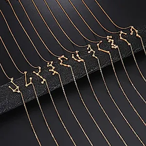 Taurus Zodiac Necklace - Gold Taurus Gift for Birthday or Christmas