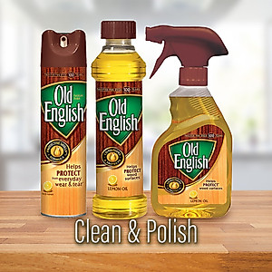 Old English Aerosol Wood Protector & Cleaner, Fresh Lemon (Pack of 2)