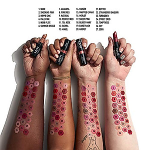 NYX PROFESSIONAL MAKEUP Matte Lipstick, Bare With Me, 0.16 Ounce (MLS38)