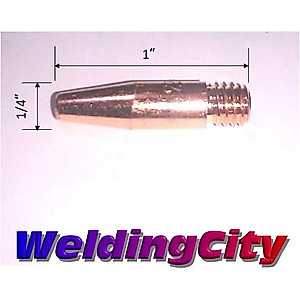 WeldingCity Pack of 10-pcs Tapered Contact Tip 11T-30 (.030") for MIG Welding Gun Lincoln Magnum 100L and Tweco #1/Mini