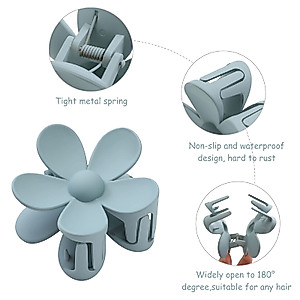 6PCS Matte Flower Hair Clips, Large Claw Clips For Women Thick Hair, Big Cute Dasiy Hair Clips, Non Slip Strong Hold For Women Thin Hair, Hair Accessories For Women Girls Gifts, 6 Colors