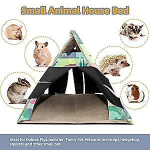 Y-DSIWX Guinea Pig Hideout Cozy Hamster House Cave for Bunny Chinchilla Hedgehog Small Animal Checkerboard Animals