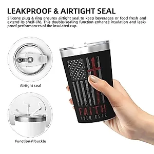 12oz Tumbler Christian Faith Over Stainless Steel Cup With Straw And Lid Spill Proof Bulk Double Wall Vacuum Reusable Water Tumblers For Cold Hot Drink