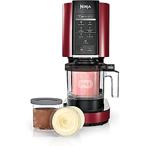 Ninja NC301 CREAMi, Ice Cream, Gelato, Milkshake, Sorbet, and Smoothie Bowl Maker, 7 One-Touch Programs, Red (Renewed)