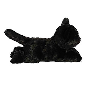 Aurora® Adorable Mini Flopsie™ Twilight Cat™ Stuffed Animal - Playful Ease - Timeless Companions - Black 8 Inches