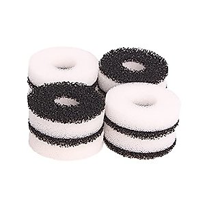 INGVIEE Compatible Filter Carbon Ring Service Kit Fit for Biorb Aquarium (8X Foam, 8X Carbon)