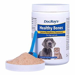 Revival Animal Health Doc Roy's Healthy Bones- Calcium Phosphorus Supplement- for Dogs & Cats- 700 gm Granules