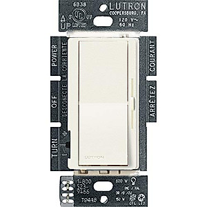 Lutron Diva LED+ Dimmer Switch for Dimmable LED, Halogen and Incandescent Bulbs, 150W/Single-Pole or 3-Way, DVSCCL-153P-BI, Biscuit