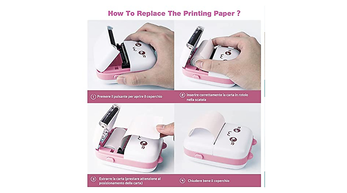 Mini Portable Thermal Printer for iOS & Android - Inkless & Compact