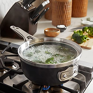 Calphalon Premier Space-Saving Hard-Anodized Nonstick, 2.5-Quart Sauce Pan with Lid