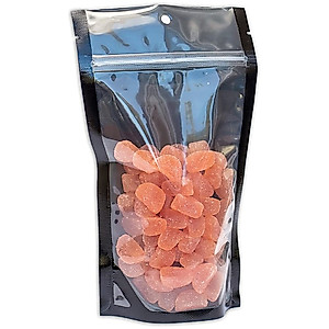 Clear/Black Stand Up Pouch 5"x8.5"x3" , Pack of 100
