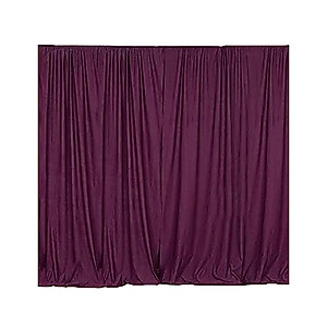 BalsaCircle 10 ft x 10 ft Eggplant Purple Polyester Photography Backdrop Drapes Curtains Panels - Wedding Decorations Home Party Reception Supplies