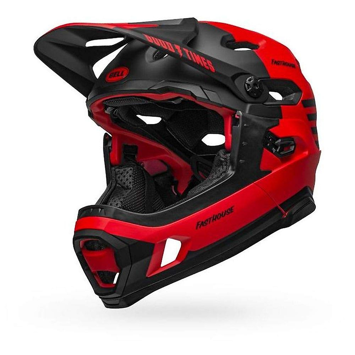 Bell Super DH MIPS Adult Mountain Bike Helmet - Fasthouse Matte Red/Black (2022), Large (58-62 cm)