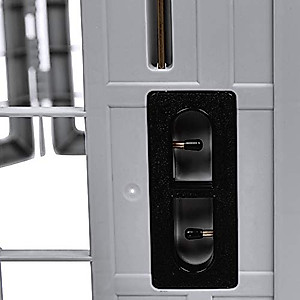 Amazon Basics 8-Panel Octagonal Plastic Pet Pen Fence Enclosure With Gate, 59 x 58 x 28 Inches, Grey