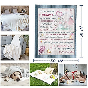 Yamco New Mom Gifts for Women - Pregnancy Gifts for First Time Mom Blanket - Mom to be Gifts 60" x 50" Throw Blankets - Gifts for New Parents - Gender Reveal Gifts - Mommy to be Gifts Ideas