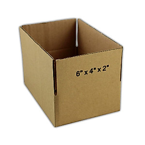 30 EcoSwift 6x4x2 Corrugated Cardboard Packing Boxes Mailing Moving Shipping Box Cartons 6 x 4 x 2 inches