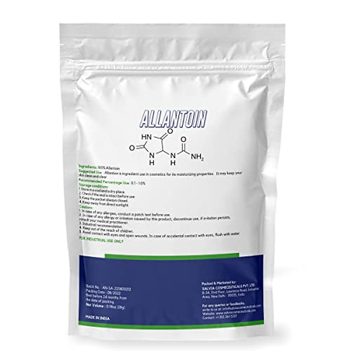 Myoc Allantoin Powder for Cosmetic, Skin, Allantoin Powder Bulk, DIY Powder for Cream, Gel, Serum & Lotion- Cosmetic Grade- 0.98 oz