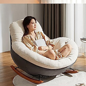 Upholstered Rocker Chair, Glider Rocker Chair,Sled Rocking Chair,with Armrests and High Density Sponge Cushions Holds Up to 300 Lbs, Suitable for Patio, Garden, Backyard, Porch, Indoor or Outdoor