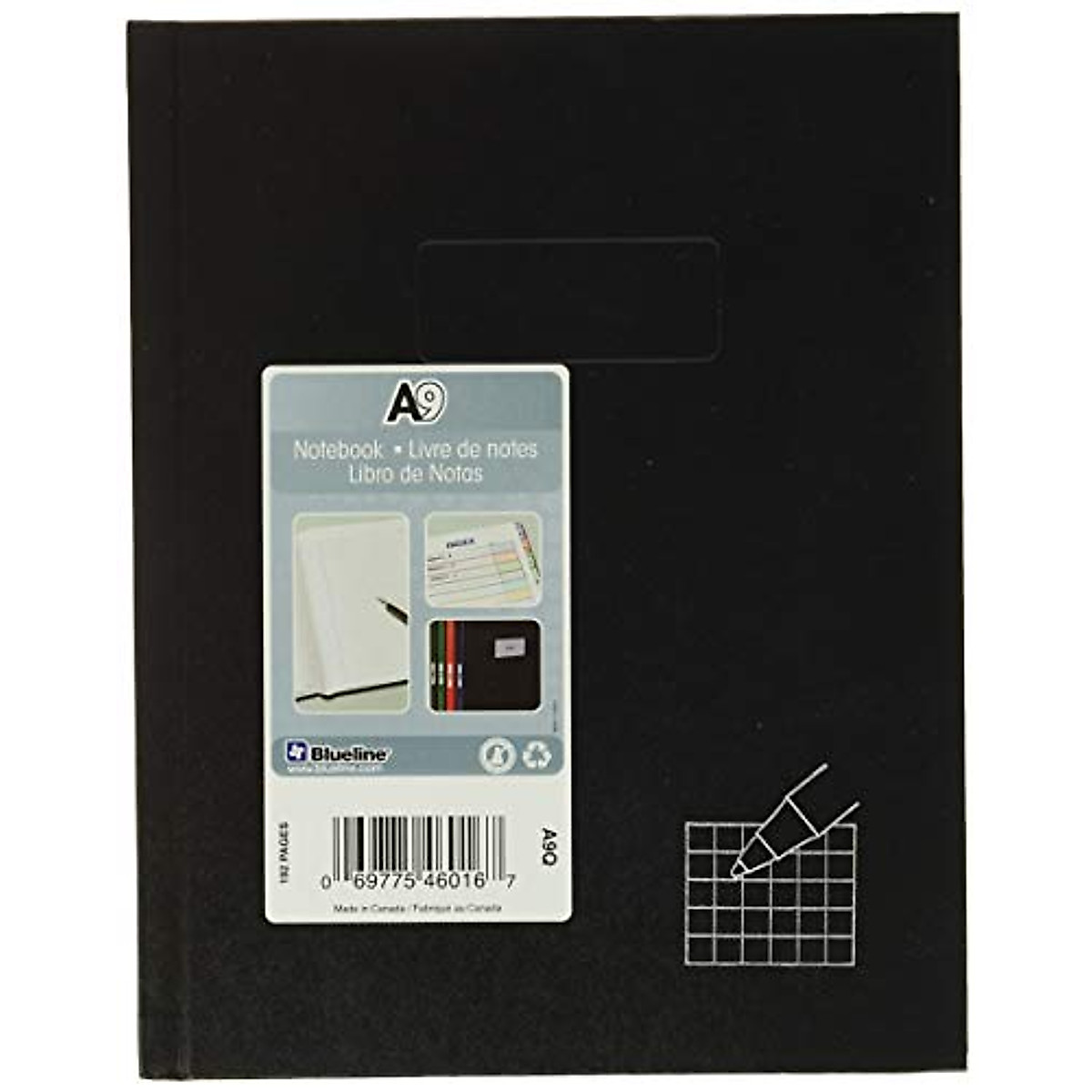 Blueline Business Notebook, 4 x 4 Quad Ruled, 9.25" x 7.25", 192 Pages (A9Q)