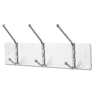 Safco Products 4161 Wall Rack Coat Hook, 3 Hook, Silver