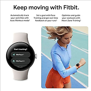Google Pixel Watch 2 (Previous Model) with the Best of Fitbit - Heart Rate Tracking, Stress Management, Safety Features - Android Smartwatch - Matte Black Aluminum Case - Obsidian Active Band - LTE