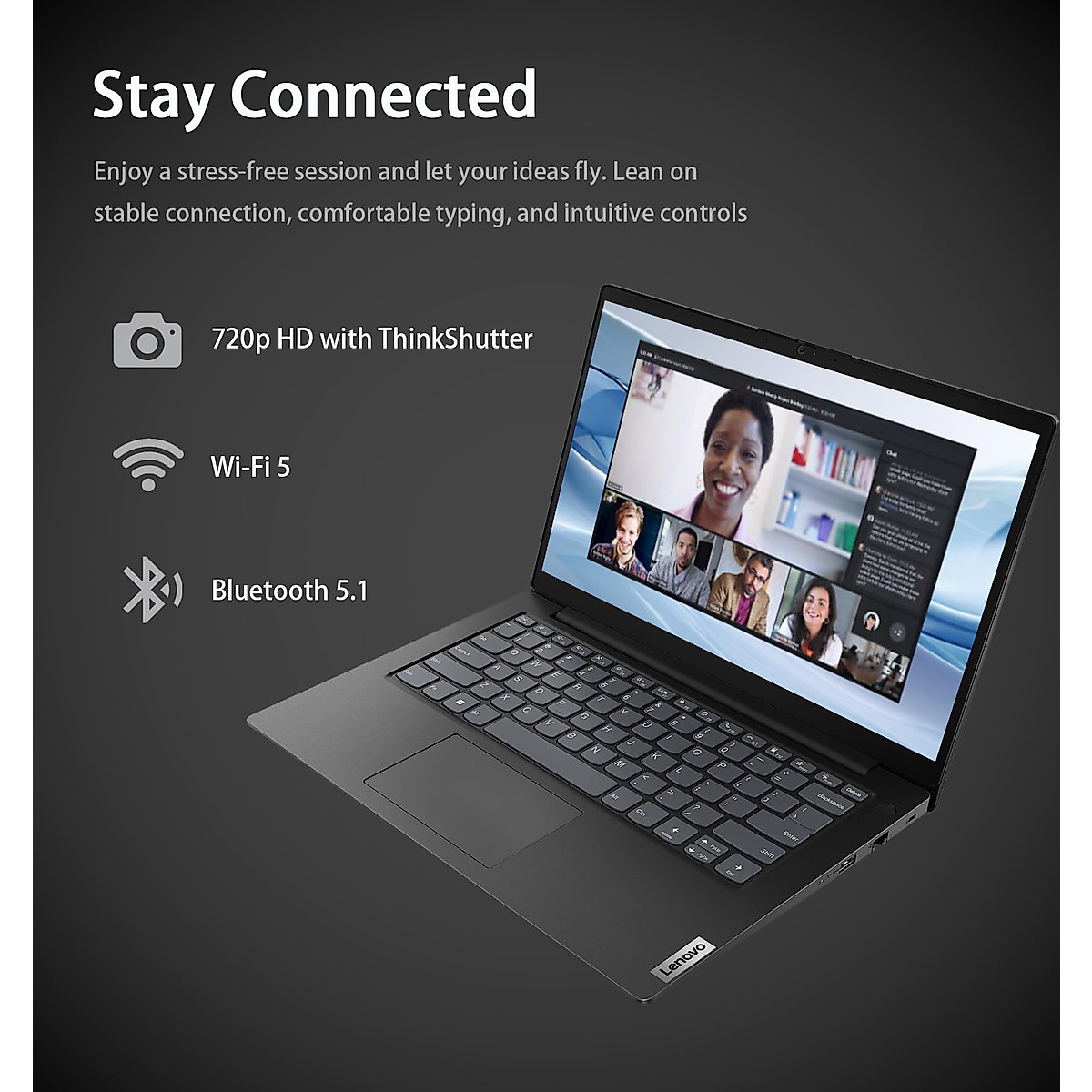 Lenovo Laptop V14 for Business, Student (14" FHD Anti-Glare, AMD Ryzen 5 5500U (> i5-1135G7), 40GB RAM, 1TB SSD) Webcam w/ Shutter, Military Grade, Type-C, Ethernet, Wi-Fi, Win 11 Pro, Black – 2024