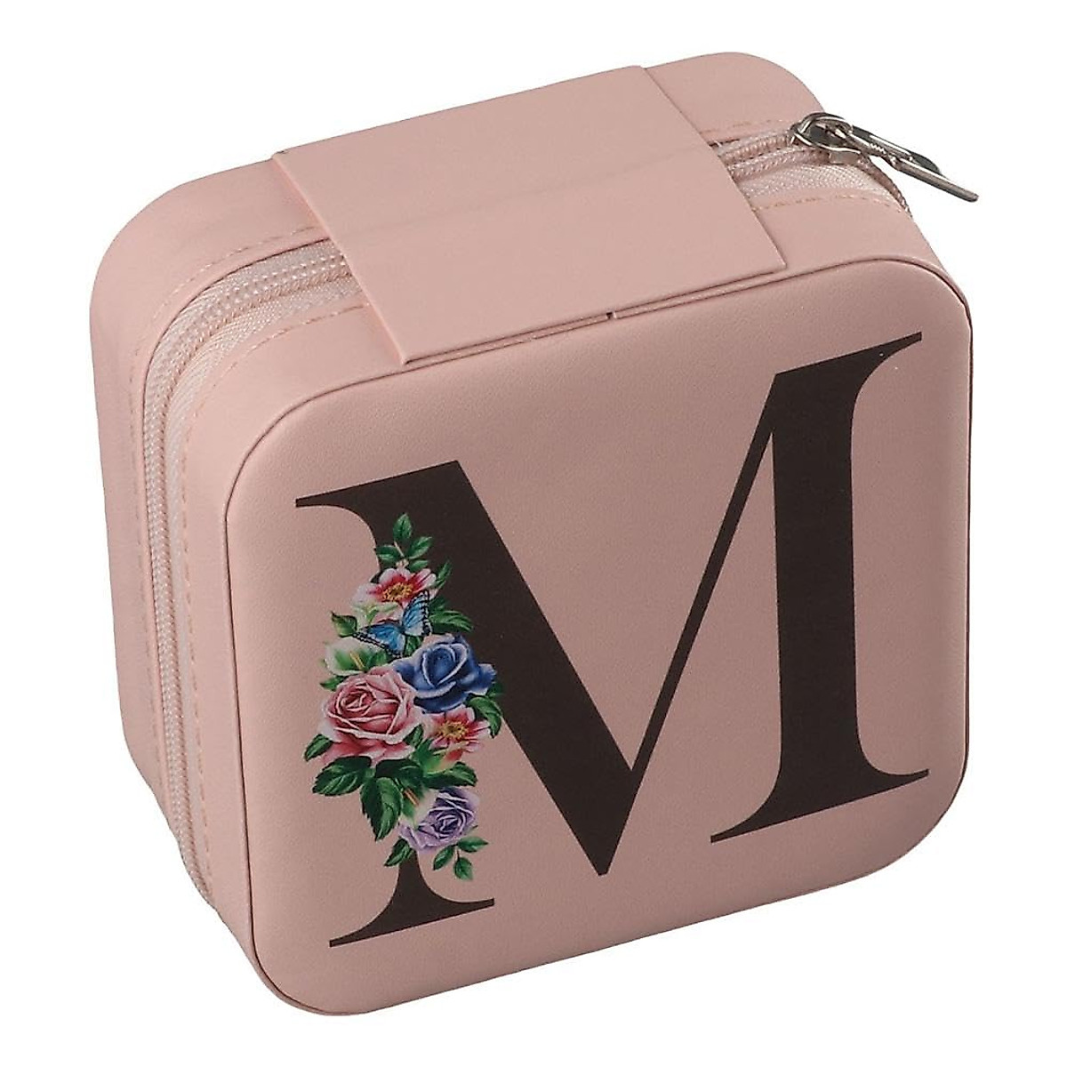 hobbyme Gifts for Women Teen Girls -Small Initial Jewelry Case Jewelry Organizer,Jewelry Box Birthday Gifts for Girl Women Mom