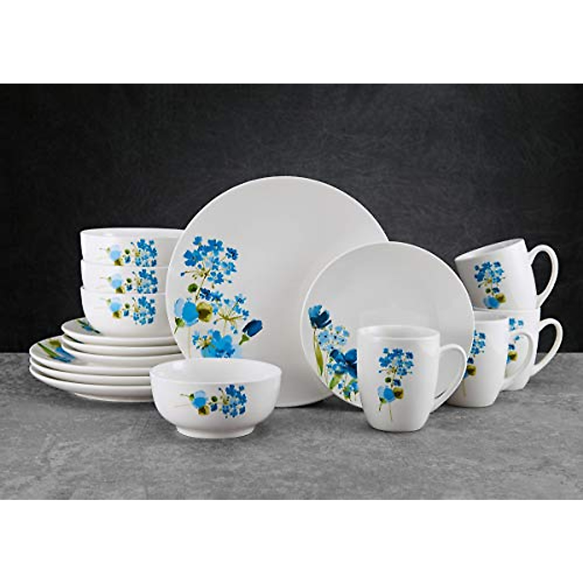 Studio Nova Painted Wildflowers 16-Piece Dinnerware Set, Service for 4