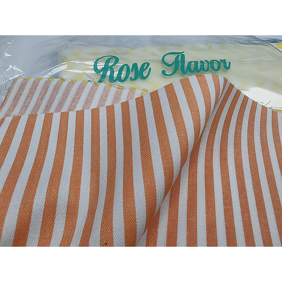 Fat Quarter Fabric Bundles Printed Calico Cloth Pre-Cut Quilting Cotton Twill Striped Printed Assortments,Craft Cloth Bundle Squares,DIY for Sewing Crafting Rose Flavor(Stripe 8pcs,18 by 20.5Inch)