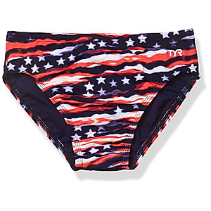 TYR All Amrcn Male Racer, RD/WHT/BLU, 26