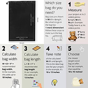 Satin Bags with Drawstring and Toggle - Cinch and Ditty Pouch for Travel, Bedroom and Wardrobe (10 x 15 inch - 12 pack, Black)