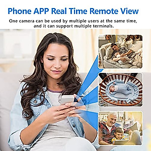 Battery Baby Monitor Wireless WiFi Camera, HD1080P Wireless Security Camera,Portable Surveillance with Night Vision,Motion Detection,Cloud Storage Remote Viewing for Security with iOS Android APP