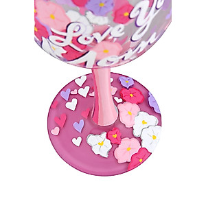 Enesco Wine Glass I Love You Mom, STD, Multicolor