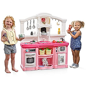 Step2 Fun with Friends Kitchen Set for Kids – Includes Toy Kitchen Accessories, Interactive Features for Pretend Play – Indoor/Outdoor Toddler Playset – Dimensions: 40.88" H x 35.75" W x 12.5" D
